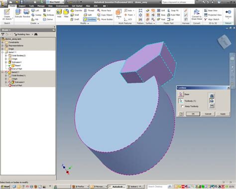 Boolean Operations In Inventor Autodesk Inventor Autocad Forums