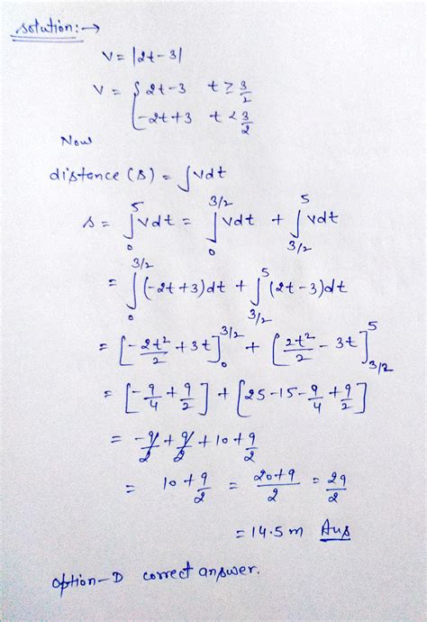 a particle moves in a straight line and its speed depends on time as v
