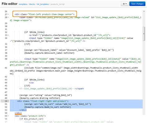 File Editor — Cs Cart 42x Documentation