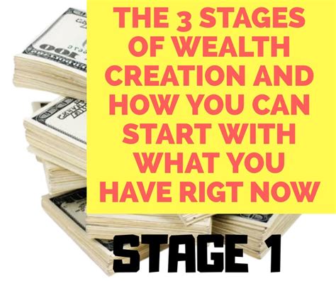The 3 Stages Of Wealth Creation And How You Can Start With What You