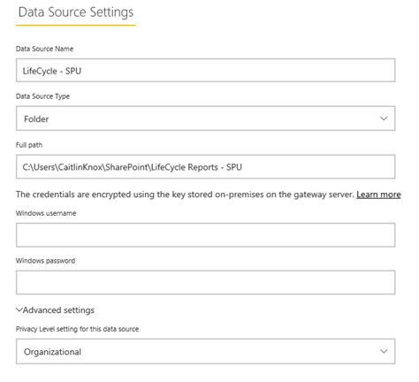 Enterprise Gateway Adding Folder As Data Source Page 2 Microsoft Fabric Community