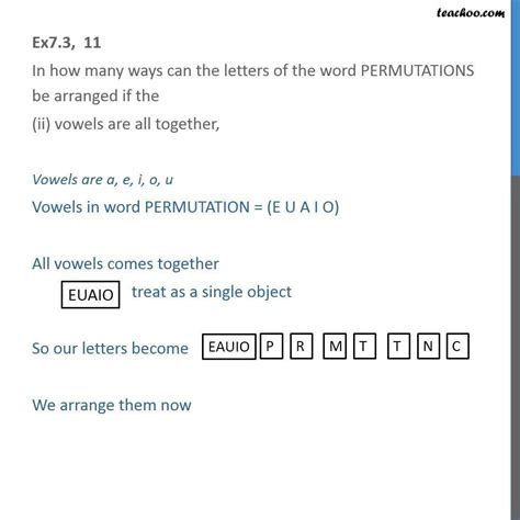 Ex 73 11 In How Many Ways Can Letters Of Permutations