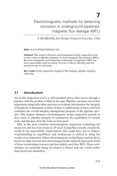 Pdf Underground Pipeline Corrosion Electromagnetic Methods For Detecting Corrosion In