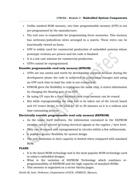 Module 3 Embedded System Components PDF