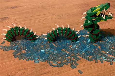 Lego Sea Moster Giant Sea Monster Attacks Lego Man To Rescues Venom