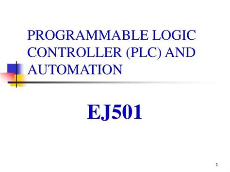 Ppt Programmable Logic Controller Plc And Automation Powerpoint