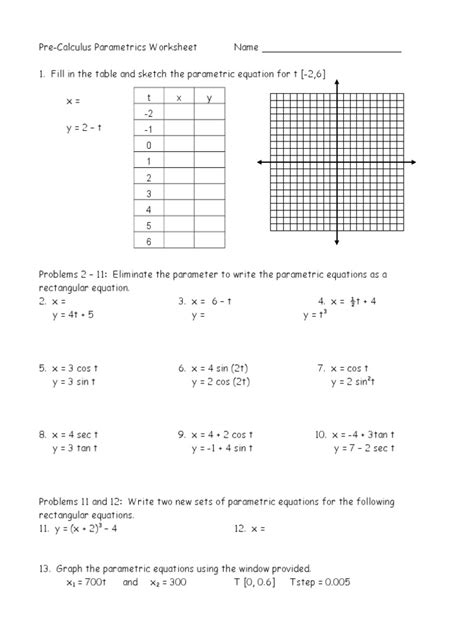 D06 Parametric Worksheet Pdf Softball Force