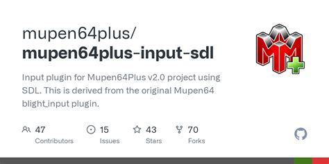 Github Mupen Plus Mupen Plus Input Sdl Input Plugin For
