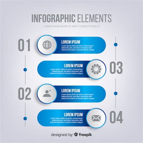 Free Vector Infographic With Step And Options