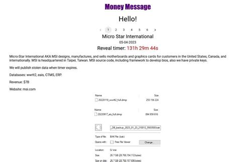 Computer Hardware Company Msi Hacked Bios Source Code And Private Keys Stolen