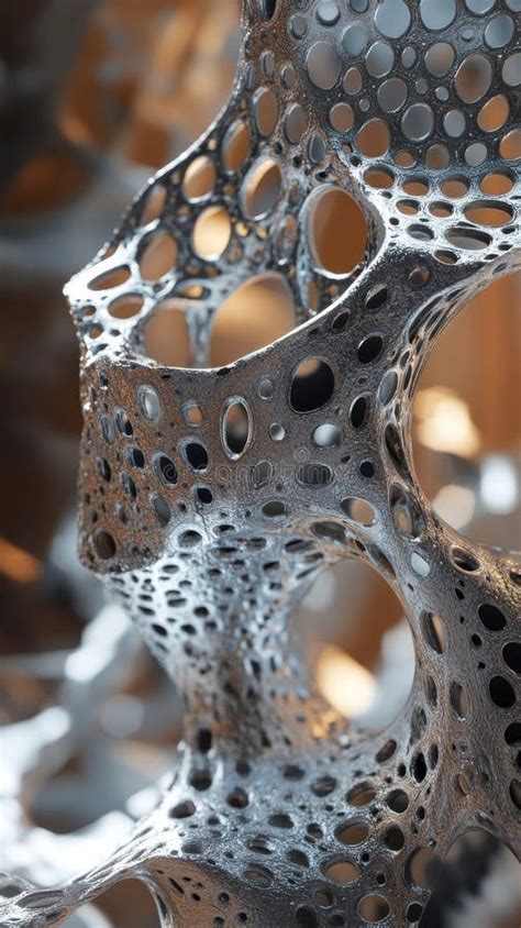 Abstract Metallic Structure With Intricate Perforations Stock Image Image Of Geometry Metal