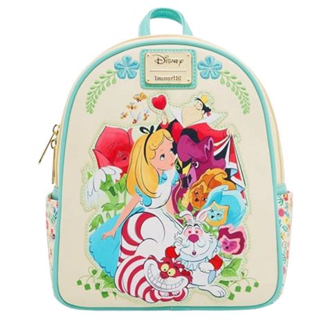 Floral Alice Portrait Loungefly Backpack Alice In Wonderland Dfly