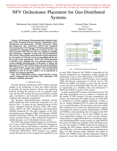 Pdf Nfv Orchestrator Placement For Geo Distributed Systems