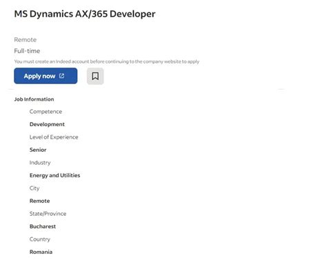 Dynamics AX Developer Position Comprehensive Review