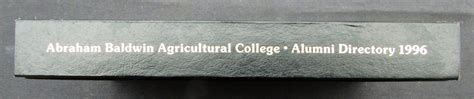 1996 Abraham Baldwin Agricultural College Alumni Directory Abac