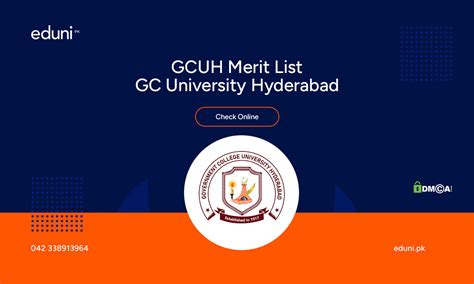 Gcuh Merit List 2025 Gc University Hyderabad