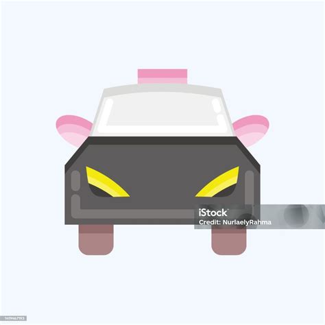 아이콘 택시 자동차 기호에 적합합니다 플랫 스타일 편집 가능한 간단한 디자인 디자인 템플릿 벡터 간단한 그림 0명에 대한 스톡