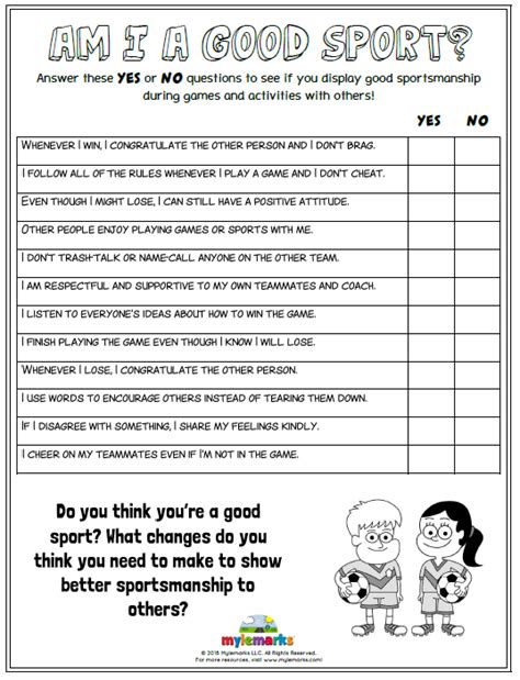 Good Sportsmanship Worksheets Good Sportsmanship Tpt