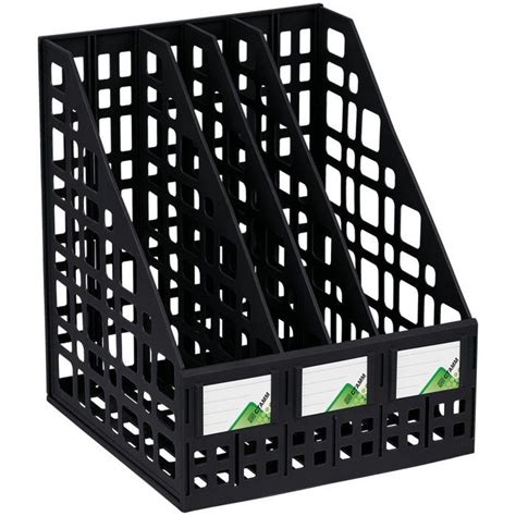 Лоток для бумаг вертикальный Стамм Cборный 4 отделения чёрный купить с доставкой по