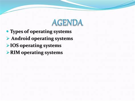Types Of Mobile Operating Systems Ppt