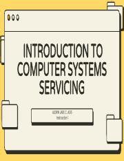 Introduction To Computer System Servicing Pdf INTRODUCTION TO COMPUTER SYSTEMS SERVICING The
