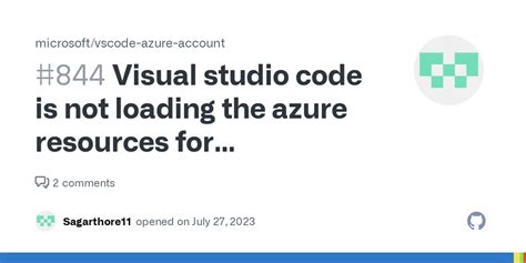 Visual Studio Code Is Not Loading The Azure Resources For Subscription Issue 844 Microsoft