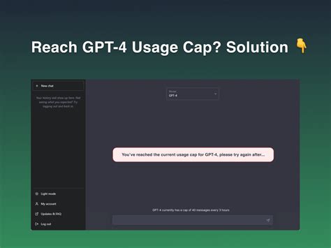 Reached Gpt 4 Usage Cap Your Solution Is Here