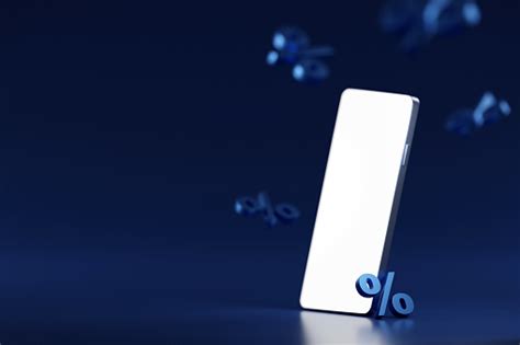 비즈니스 재무 개념의 맥락에서 백분율 기호 를 표시하는 흰색 화면이 있는 휴대폰입니다 0명에 대한 스톡 사진 및 기타 이미지 0명 Brand Name Smart