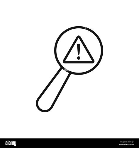Problem Identification Icon Logo Sign Vector Outline In Black And White
