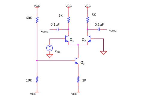 Solved Calculate The Dc Voltages At The Collectors Of Q1 And