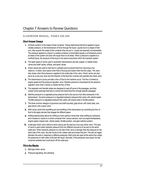 Chapter 7 Answers To Review Questions Pdf Valve Throttle