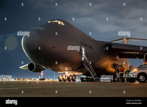 A U S Air Force C 5 Galaxy Aircraft Lands At Jorge Chávez