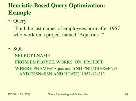 Ppt Query Processing And Optimization Dr Muhammad Shafique Powerpoint Presentation Id
