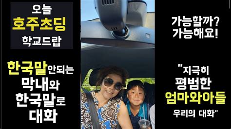 영어와 한국말 2개국어로 대화하는 지극히 평범한 엄마와 아들의 대화 우리 아들 빼고 해외교포들은 다 한국말 잘하던데 ㅠㅠ 할머니가 키우신건가 Youtube