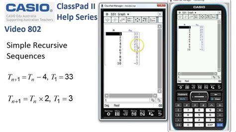 Classpad Help 802 Simple Recursive Sequences Youtube