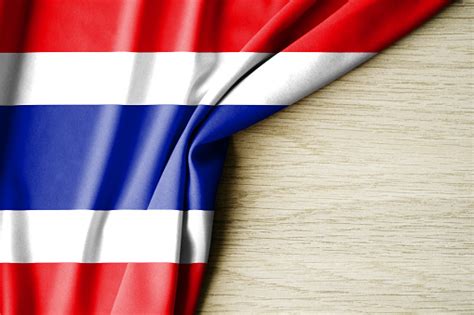 태국 국기 태국의 패브릭 패턴 플래그 3d 일러스트레이션 텍스트의 뒷 공간으로 0명에 대한 스톡 사진 및 기타 이미지 0명 개념 개념과 주제 Istock