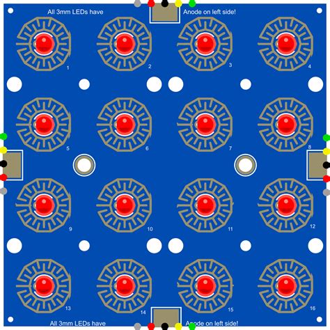How To Use Adafruit Trellis Monochrome Driver Pcb For 4x4 Keypad And 3mm Leds Pinouts Specs