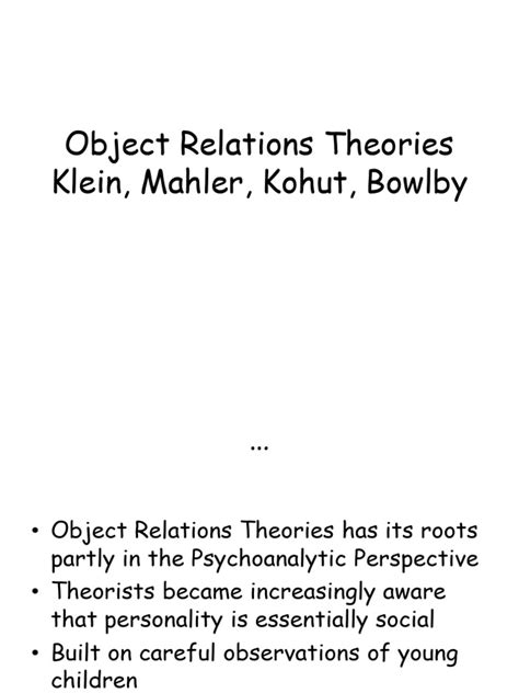 object relations download free pdf attachment theory object
