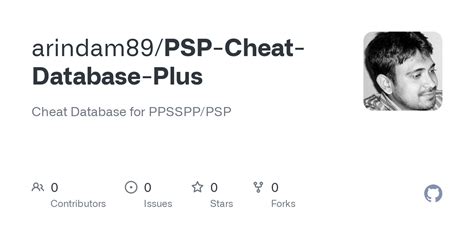 GitHub Arindam PSP Cheat Database Plus Cheat Database For PPSSPP PSP