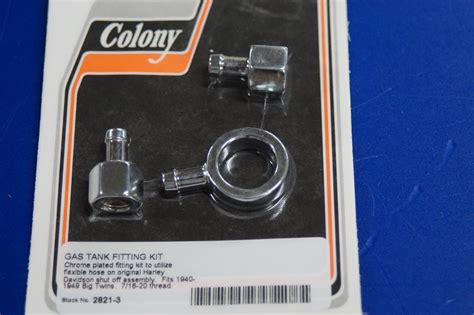 Colony 2821 3 Chrome Plated Gas Tank Fitting Kit The Good Old