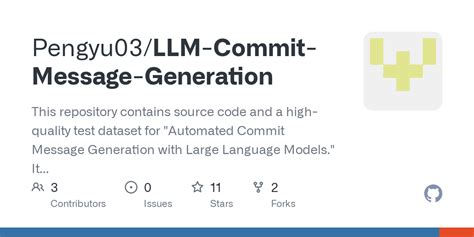 Github Pengyu03llm Commit Message Generation This Repository