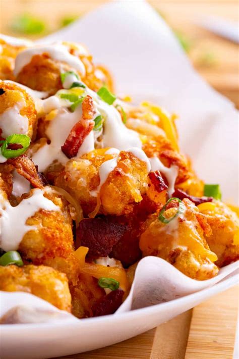 Cheesy Loaded Tater Tots Recipe All Things Mamma