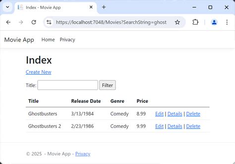 7부 Aspnet Core Mvc 앱에 검색 추가 Microsoft Learn 7부 Aspnet Core Mvc 앱에 검색 추가 Microsoft Learn