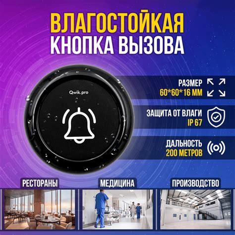 Влагостойкая кнопка вызова персонала 1в1 - Qwik.Pro - Оборудование для ...