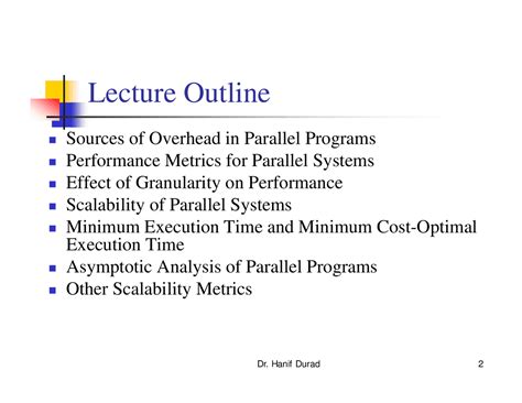 Analytical Modeling Of Parallel Systems Parallel Computing Lecture