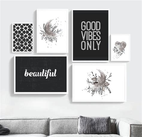 15 Black And White Printable Wall Art Set Teen Girl Room Decor Etsy