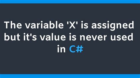 The Variable X That Was Never Used In A Programming Class YouTube