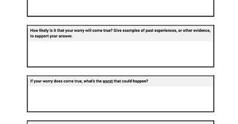 Cognitive Restructuring Decatastrophizing Worksheet Help Cope With Anxiety Album On Imgur