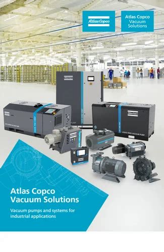 Atlas Copco Sealed Two Stage Rotary Vane Vacuum Pumps Flow Rate 20 M3