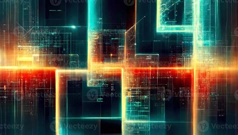 Abstract Tech Background Floating Numbers Hud Background Matrix